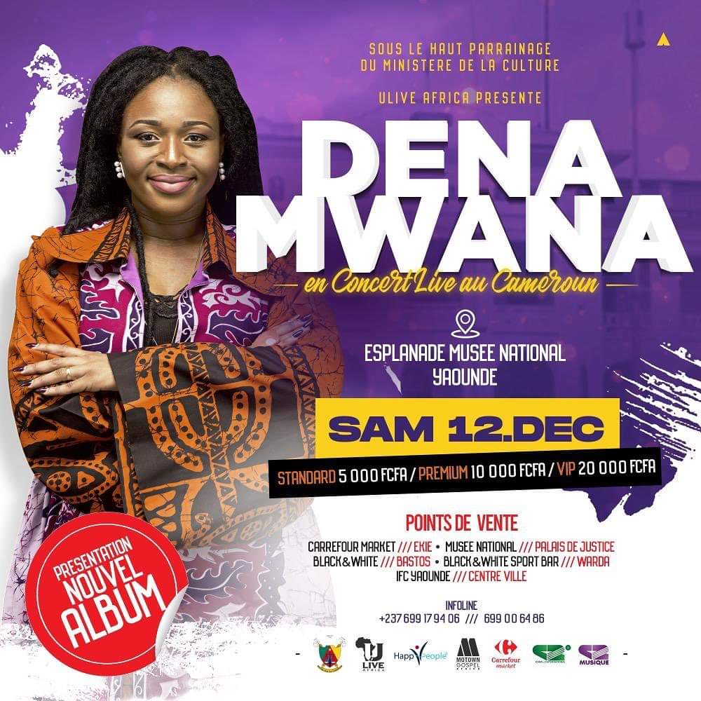 Dena Mwana en Concert Live au Cameroun (Musée National) le 12 Décembre 2020
