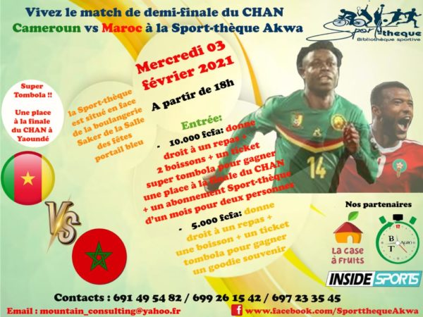 Demi-Finale du Chan2020: Cameroun vs Maroc à la Sport-thèque le 03 ...