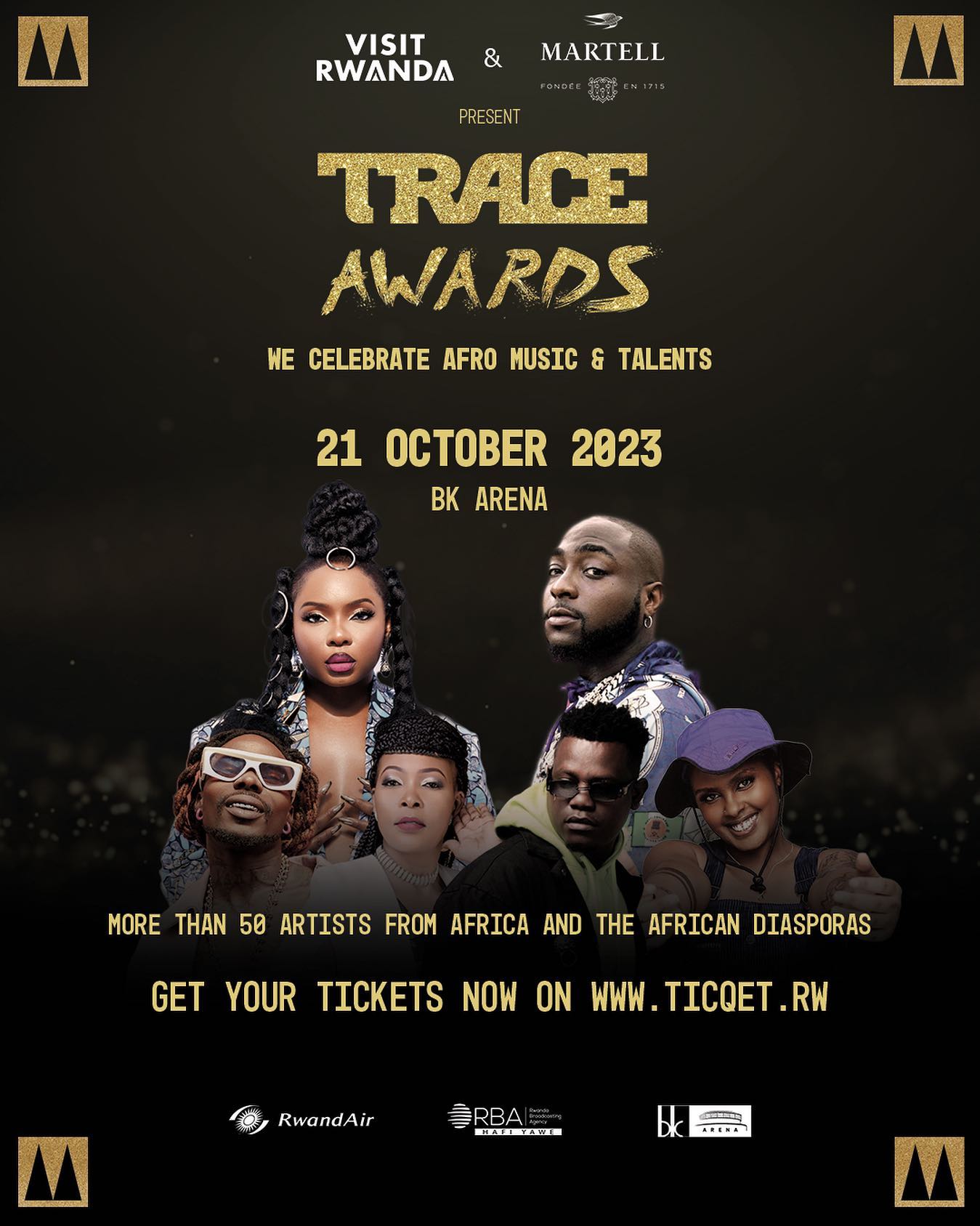 Trace Awards et Festival à Kigali au Rwanda du 20 au 22 Octobre 2023 ...